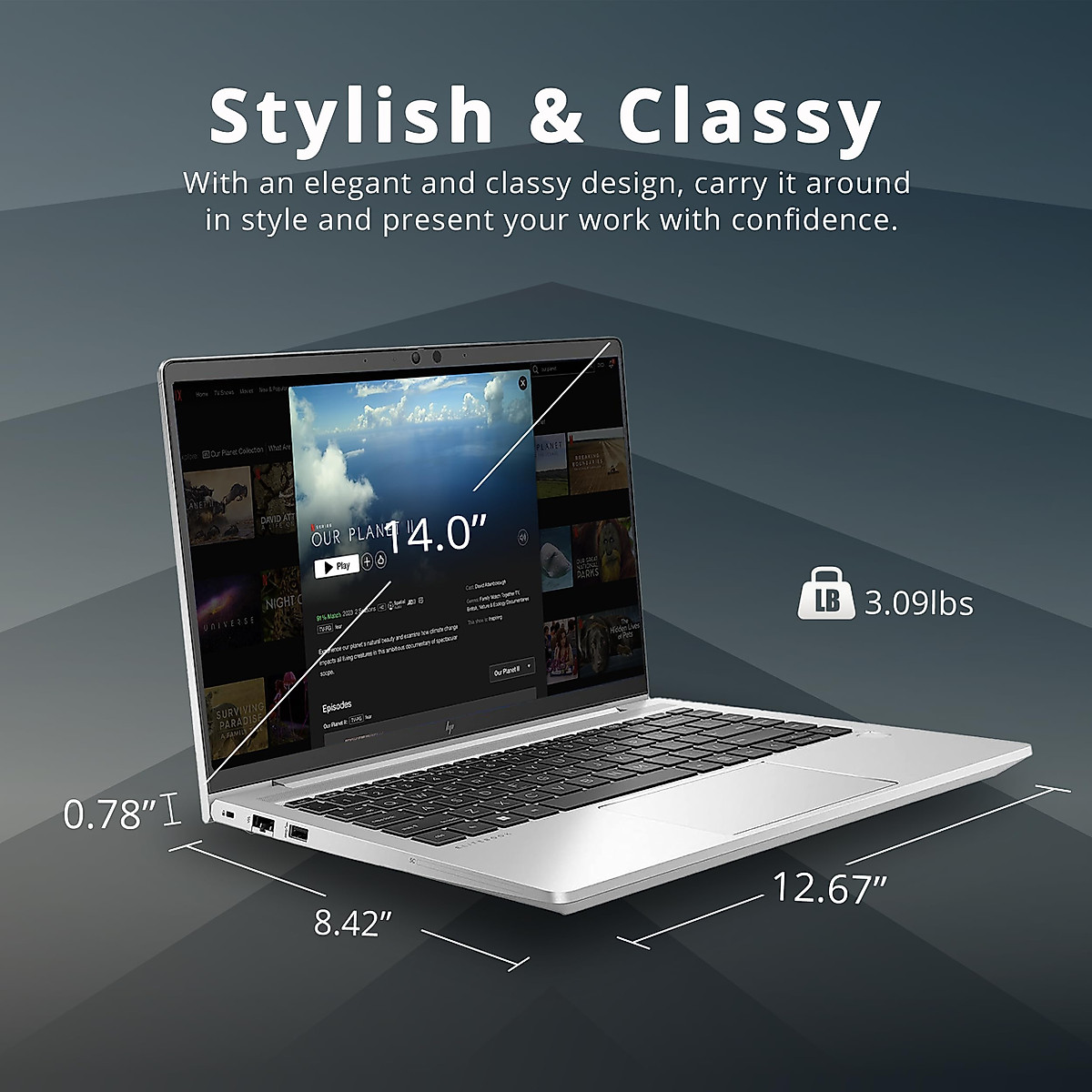 HP 2022 EliteBook 640 G9 14" FHD Business Laptop, Intel i5-1235U (Beats i7-1165G7), 16GB RAM, 512GB SSD, Backlit Keyboard, Fingerprint Reader, 720p Camera, Wi-Fi 6E, Win 10 Pro, Silver, 32GB USB Card