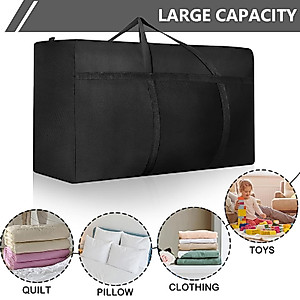 Dntorx 4 Pack 120L Large Storage Bags, Extra Large Moving Bags with Zips for Moving House Storage Clothes Bedding Comforter Quilt Blankets Waterproof Jumbo Storage Bags Moving Totes