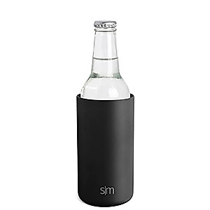 Simple Modern Beer Bottle Cooler | Insulated Stainless Steel Drink Sleeve Holder | Insulate Soda, Sparkling Water, Standard 12oz Bottles | Gift Women Her | Ranger Collection | Bottle | Midnight Black