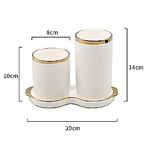 Yalych Utensil Caddy Chopstick Holder Ceramic Household, Kitchen Double-Layer Drain Chopstick Cage, Tableware Spoon and Fork Storage Tube Pen Holder (Color : Green)