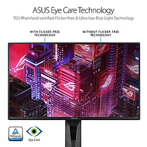 ASUS VG258QR 24.5” Gaming Monitor, 1080P Full HD, 165Hz (Supports 144Hz), G-SYNC Compatible, 0.5ms, Extreme Low Motion Blur, Eye Care, DisplayPort HDMI DVI-D,Black (Renewed)