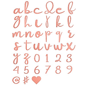 envizins Custom Cursive Script Lowercase Gold, Rose Gold, Silver Glitter Letter Banner, You Could Personalize a Phrase-Word-Number-Name-symbol. Roll String Included