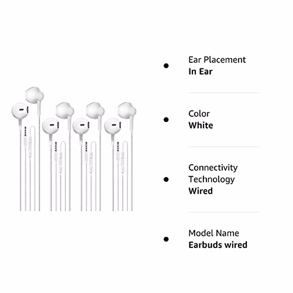 SHDKJXH 4 Pack of 3.5mm Jack Wired Earbuds for Computer、Laptop、iPhone、iPad and Android Phones wtih Microphone and Cord in School 、 Office and Home