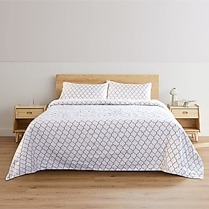 VISI-ONE BLC Full Quatrefoil Sheet Set, Super Soft Brushed Microfiber 1800 Thread Count Bedding, Extra Soft Cooling Bed Sheet, Deep Pocket up to 15-inch Mattress, Wrinkle, Fade, Shrink Resistant