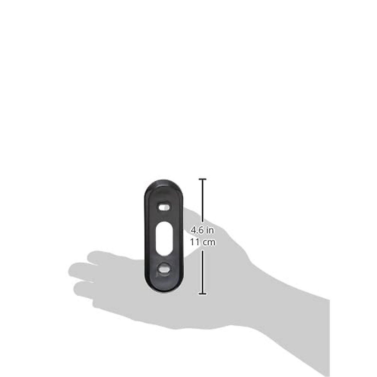 AirTech Home Automation Vertical Wedge and Base Bracket Replacement for Google Nest Hello Video Doorbell with10-Degree Downward View Compatible with Wired (Black)