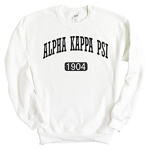 Alpha Kappa Psi Weekender Sweatshirt - Fraternity Crewneck Sweatshirt White