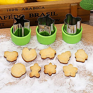 35 Pack Cookie Cutters Vegetable Fruit Cutter Shapes Stamps Mold Mini Cookie Cutters