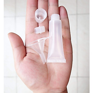 12Pcs 8ml Clear Empty Tubes Refillable Containers for DIY Lip Gloss Balm & Travel Toiletries