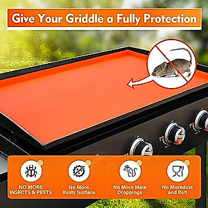 Griddle Mat for Blackstone 28 Inch Griddle,28" Blackstone Griddle Mat,Heavy Duty Food Grade Silicone Grill Cover Mat,Protect Griddle from Rodents,Insects,Debris,and Rust,All Season Protective Cover