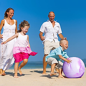 Deekin 2 Pcs 15 Inch 18 Inch Marbleized Bouncy Balls Large Hedstrom Ball Inflatable Rubber Playground Sensory Balls Bouncy Toys Balls for Outdoor School Water(15 Inches,Blue and Purple)