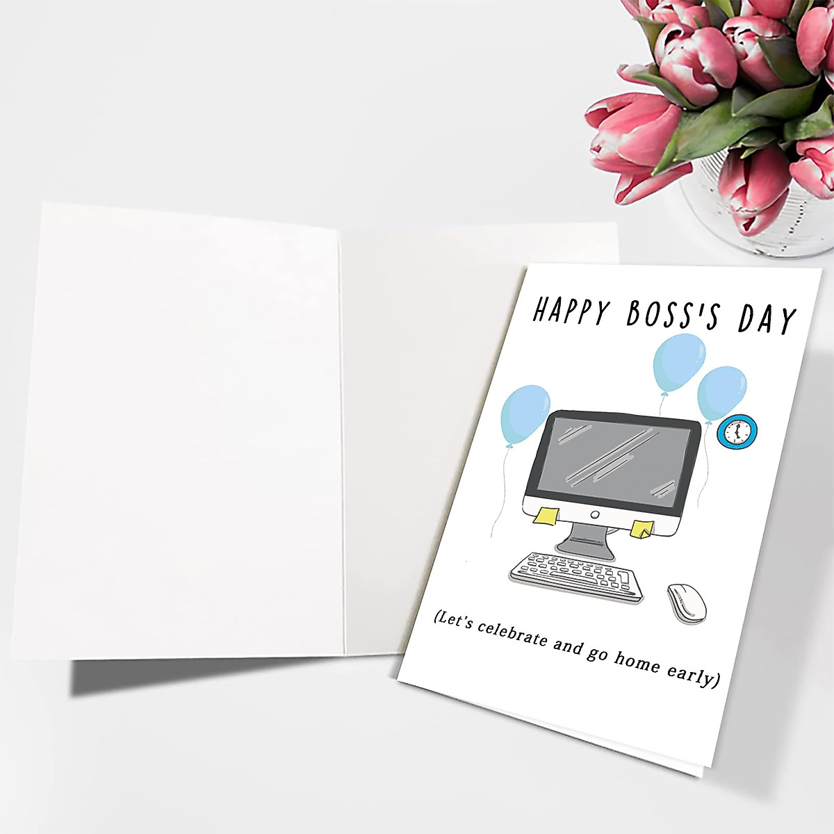 Ziwenhu Cheeky Boss' Day Card for Leader, Humor Boss's Day Card Gift from Employee, Funny Boss Day Card, Employee Appreciation Gift, Hilarious Boss Day Gifts For Women Men