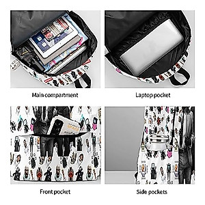 Moare Skibidi Toilet Backpack Casual Daypack Waterproof Travel 17in Backpacks Cute Cartoon Bag for University