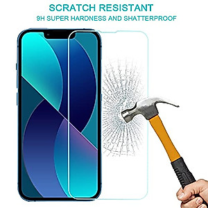 IKABO Glass Screen Protector for iPhone 14/13/13 Pro [6.1 Inch] Display 3 Pack Tempered Glass, Case Friendly, [Free Alignment Tool]
