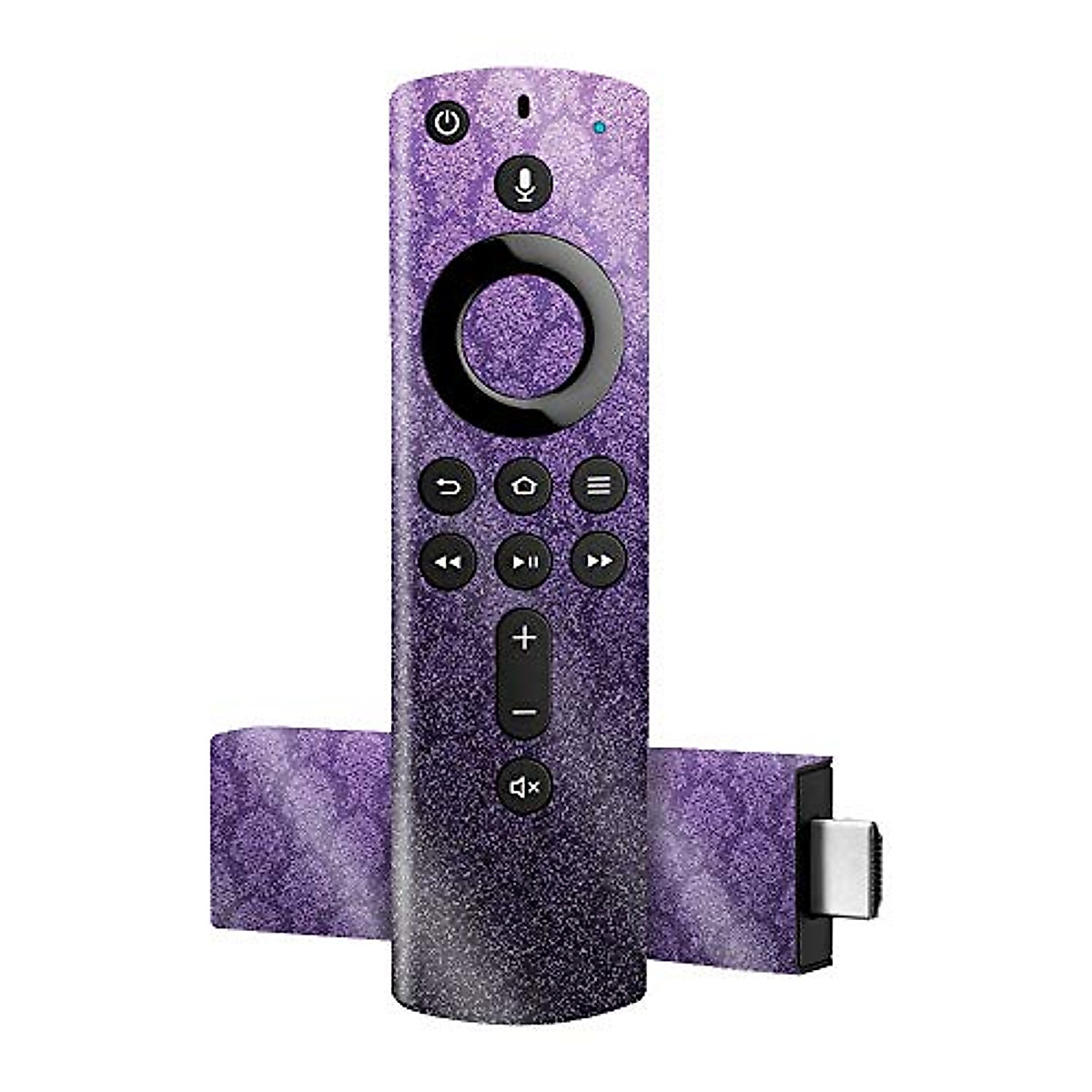 MightySkins Glossy Glitter Skin for Amazon Fire TV Stick 4K - Antique Purple | Protective, Durable High-Gloss Glitter Finish | Easy to Apply, Remove, and Change Styles | Made in The USA