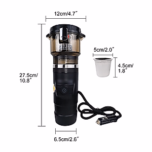 PAPA LONG Portable Single Serve Car Coffee Maker Brewer for Kcups Pod