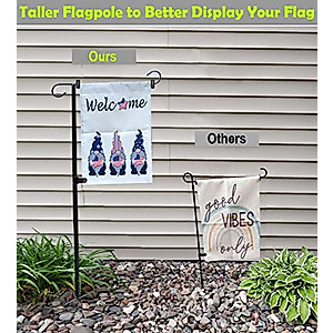 Ardier 50-inch Outdoor Garden Flag Stand, Extra Tall Yard Flag Holder for Outside 12x18 Home Patio Decor, 2-Pack