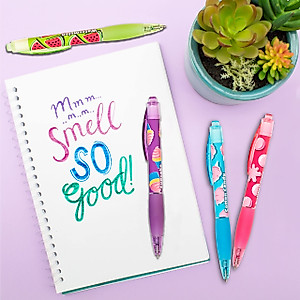 Glitter Gel Smens - Gourmet Scented Pens, Colored Gel Ink, Medium Point, 8 Count