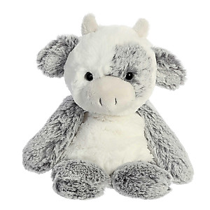 Aurora® Snuggly Sweet & Softer™ Cow Stuffed Animal - Comforting Companion - Imaginative Play - White 9 Inches