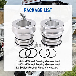 JDMSPEED New 44/40MM Front Rear Wheel Bearing Greaser Tools Replacement for Polaris Ranger 570 800 900 1000XP Sportsman 500 850 1000XP Replacement for Polaris ATV UTV SxS/RZR 900S/ 1000/ PRO XP