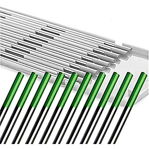 WeldingCity 10-pk Premium TIG Welding Tungsten Electrode Rod Pure (Green, EW-P) 3/32" x 7" | 10-pcs