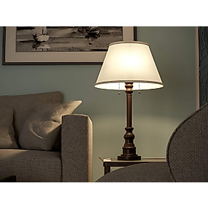 Kenroy Home 30437BRZ Spyglass Table Lamp with Bronze Finish, Classic Style, 30.5" Height, 17" Width, 17" Depth