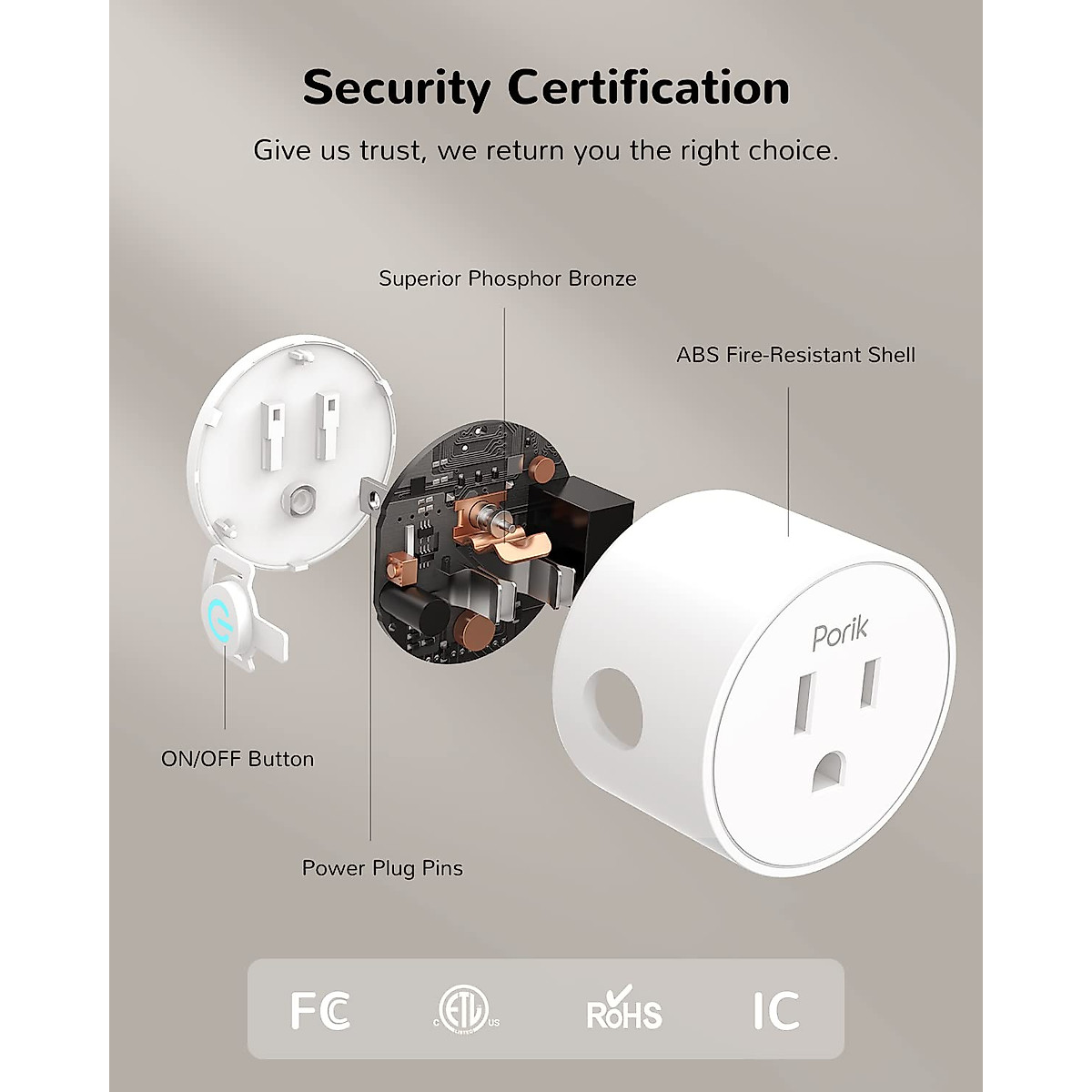 Smart Plug, PORIK WiFi Outlet Smart Home Plugs that Work with Alexa, Google Assistant & SmartThings, Smart Socket with Remote and Voice Control, Timer & Schedule, No Hub Required, 4 pack
