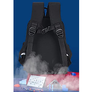 tollaa Toddler School Backpack Cartoon 3D Comic Superhero Kids Backpacks Waterproof Lightweight Kids Schoolbag for Boys Girls-Black