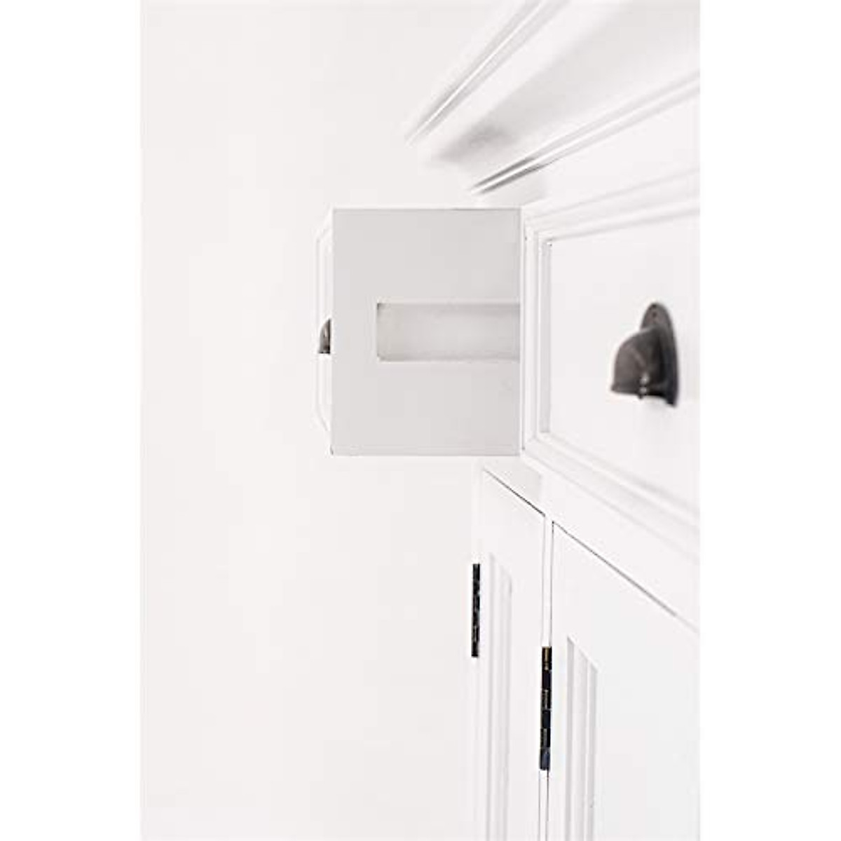 NovaSolo Halifax Mahogany Wood Buffet with 4 Doors 3 Drawers in White