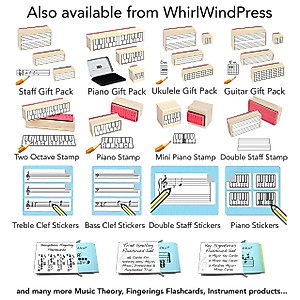 Two Octave Piano Fingering Rubber Stamp