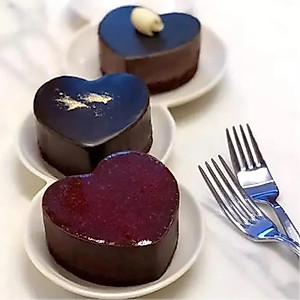 Non-stick mini heart shaped 6 cup muffin pan, black, muffin pan, cupcake pan, carbon steel, for birthday, wedding, party, date and other occasions