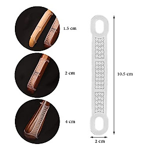 BLUECELL 50 Pcs Clear Non-Slip Rubber Clothes Hanger Grips Clothing Hanger Strips