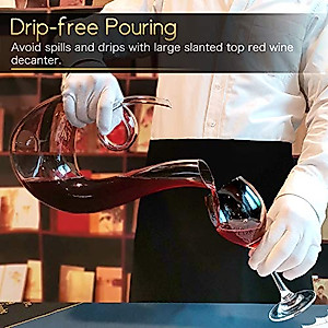 Wine Decanters by NUTRIUPS, Decanters for Wine, Wine Decanters and Carafes, Swan Wine Decanter, Swan Decanter for Wine, Lead-free Red Wine Decanters, 1.7L, Clear
