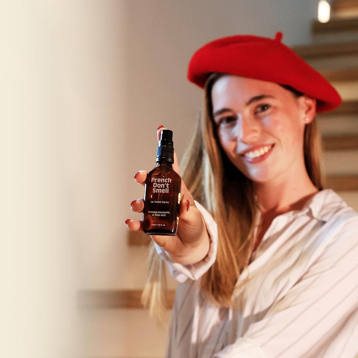 Toilet Spray For Poop 1.69oz – Woodsy Scent – Made in France (Home Size), Bathroom Odor Eliminator, Poo Spray, Toilet Spray For Daily Use, Easy To Carry – French Don’t Smell