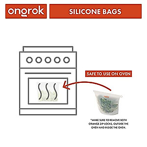 ONGROK Silicone Bag, Oven-Safe Decarb Kit, Great Decarb Box Alternative (4 Pack Silicone Bag | Medium)