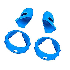 RINAMK 1 Pair Silicone Protective Dust Protective Ring Replacement for Controller for Oculus Oculus Quest/Rift S VR Controller, Blue