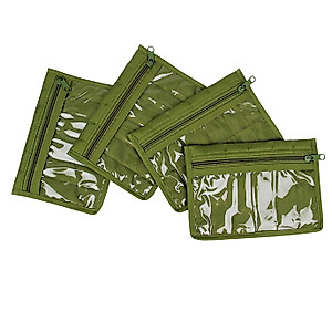 Yazzii 4 Pocket Crafter’s Organizer Tote – Arts & Crafts Storage Tote Bag - Multipurpose Storage Organizer for Crafts, Sewing, Jewelry, Make Up Green