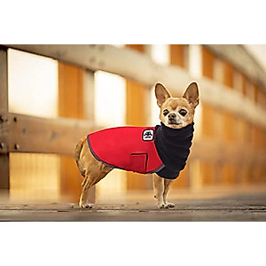Chihuahua Winter Coat Waterproof Small Dog Puppy Winter Coats Fleece Jackets,Reflective Dog Clothes Warm Dog Cold Weather Coat for Chihuahua Small Medium Large Puppy Dogs Pink Red