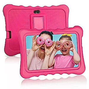 2023 Kids Tablet 7 inch Display Tablet for Toddlers, 32GB ROM, 2GB RAM Android 11.0 Tablet with Parental Control, Educational Games, WiFi, Bluetooth, Dual Camera, Kids Learning TV, Included Case