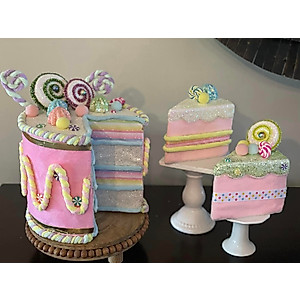 Candy Land FAke Bake Sparkly Large FAux Cake/Tier Tray Decor/Tree Topper/Cake Stand Decor