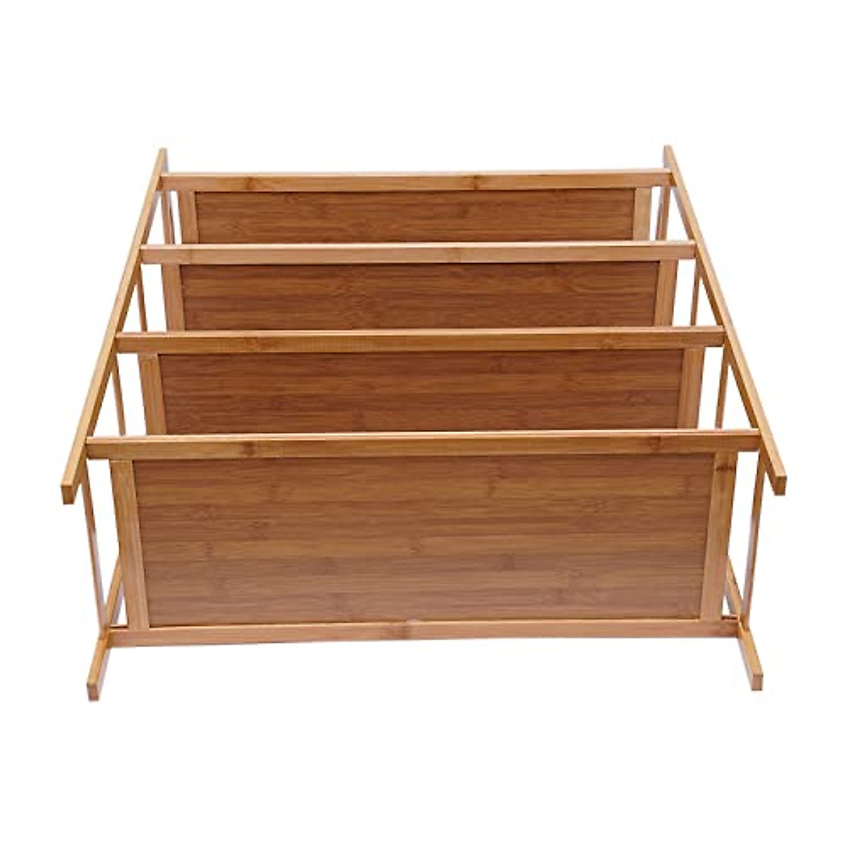MONIPA Bamboo Shoe Rack Organizer for Entryway, 4 Tier Free Standing Shoe Self Storage for Hallway Closet Living Room