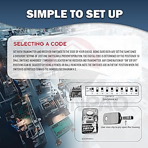 1 for Multicode Gate Opener Remote 3089 MCS308911,3060 MCS306010,3070 MCS307010 Garage Door Opener 3-Years-Warranty