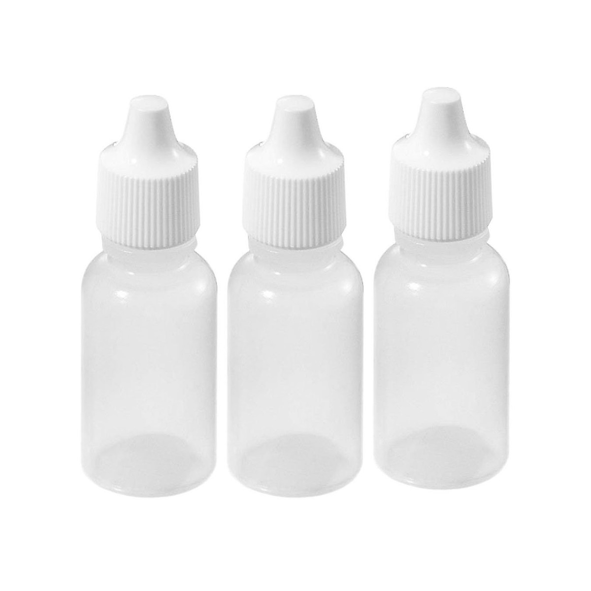 50pcs Plastic Dropper Dropping Bottle Clear Squeeze Sample Eye Liquide Storage Container with Screw Cap and Plug Empty Soft Refillable size 15ml/0.5oz