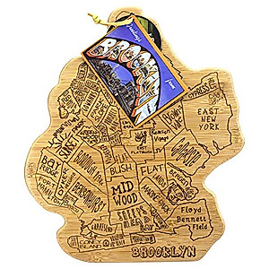 Totally Bamboo Brooklyn City Life Bamboo Serving and Cutting Board, 13-1/2" x 11-3/4"