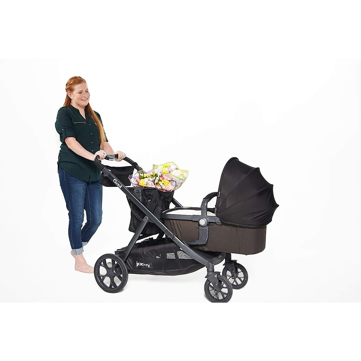 Joovy Portable Stroller Bassinet with Zip Closure, UPF 50 Sun Canopy - Compatible Qool and Caboose RS Strollers (Adapters Sold Separately)