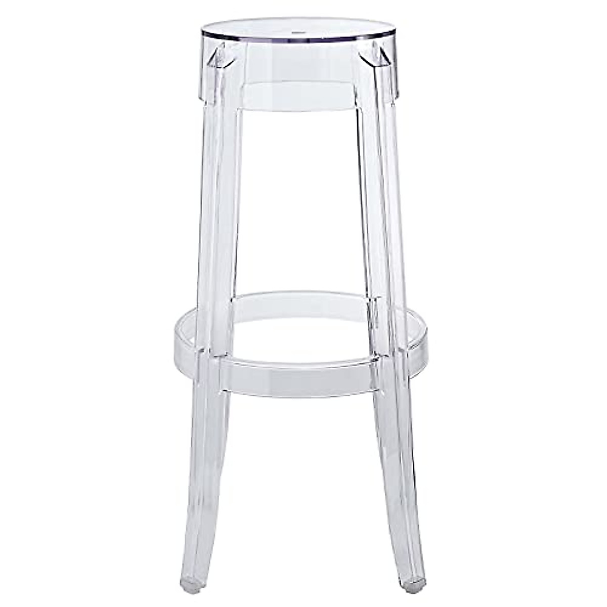 Modway Casper Modern Acrylic Bar Stool in Clear - Fully Assembled