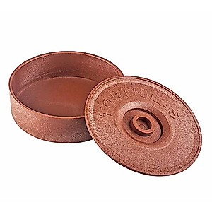 Caspian 8-1/2"Dia Brown Brick Color Tortilla Keeper/Warmer/Server Pancake Keeper with Lid, Food Container, Perfect for Keeping Tortillas, Pancakes, Waffles, Taco Warm, 1 Piece