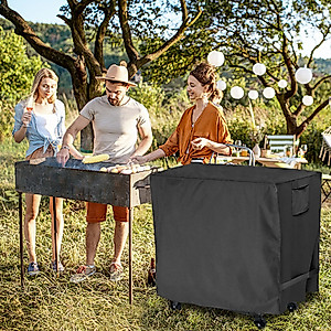 Jungda Outdoor Prep Cart Cover for Nuuk 42 Inch Outdoor Kitchen Island and BBQ Serving Cart,Heavy Duty Waterproof Patio Prep Table Cover Grill Cart Cover