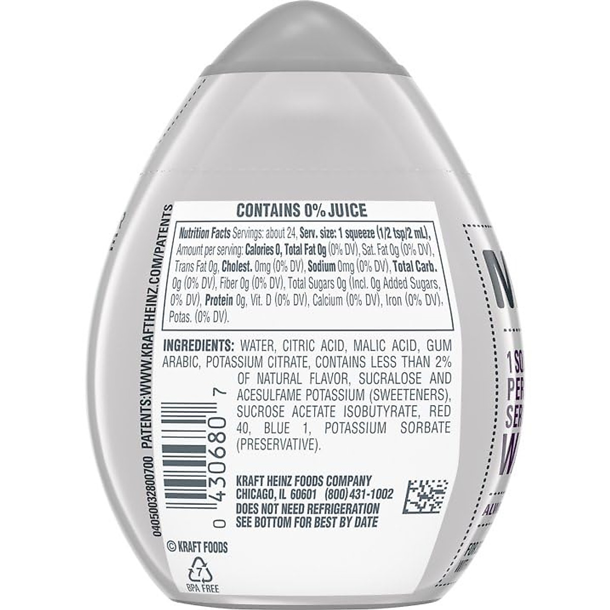 Mio Berry Pomegranate Liquid Water Enhancer Drink Mix (1.62 fl oz Bottle), Set of 4