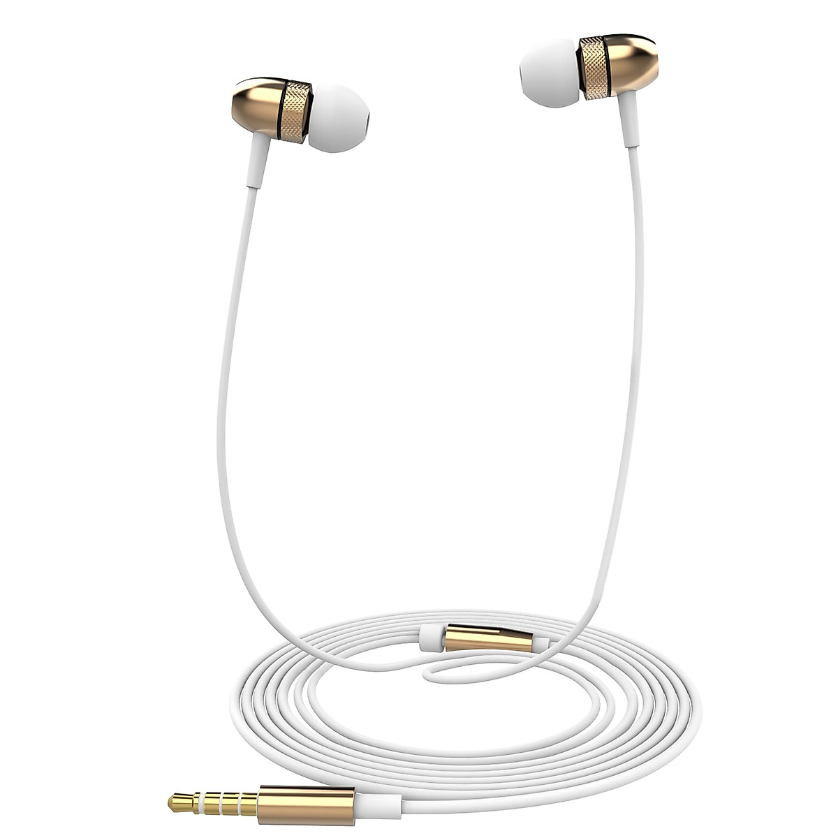 Betron ELR50 Headphones Earphones Wired with Noise Isolating in-Ear Earbuds, Gold