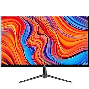 Kenowa Computer Monitor 24 Inch IPS Full HD 1080P Monitor 75Hz 100% sRGB PC Monitor HDMI VGA Port VESA 75 * 75mm Desktop Monitor, for Computer/Laptop/PS4/5/Switch/Xbox Black